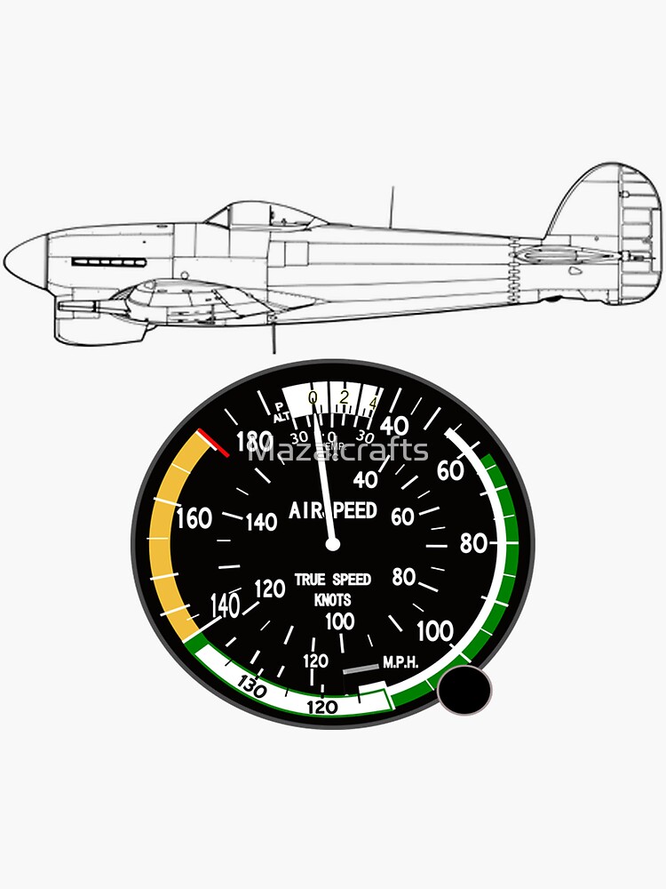 "plane drawing with speedometer" Sticker for Sale by Mazalcrafts ...