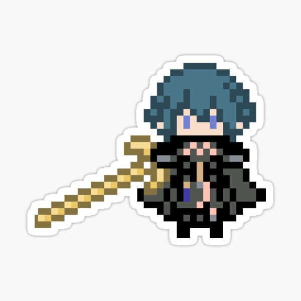 "Fire Emblem Three Houses Pixel Male Byleth Sticker" Sticker for Sale ...