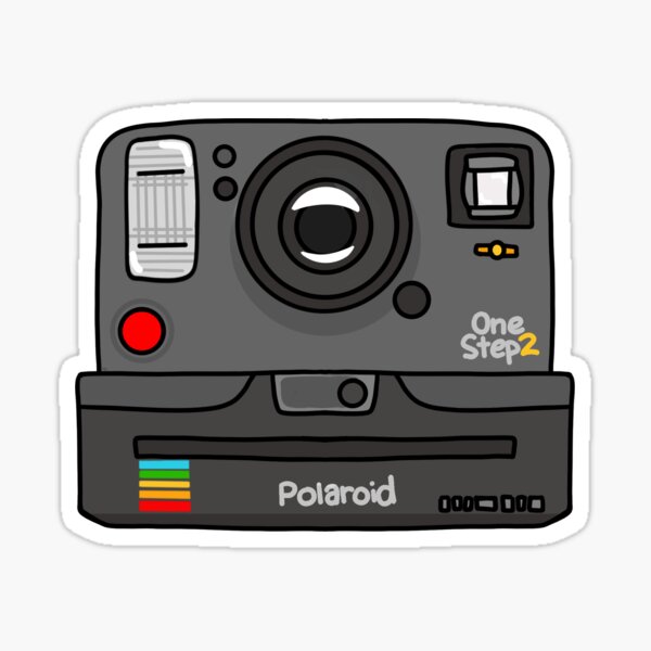 "Classic Black One Step 2 Polaroid Camera Sticker" Sticker for Sale by ...