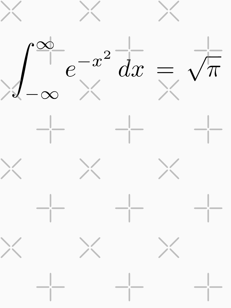 "Gaussian Integral Equation" T-shirt for Sale by MathShirts | Redbubble ...
