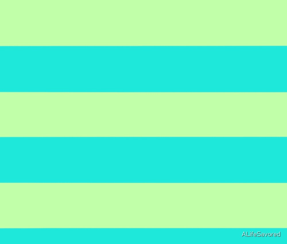 "Sweet Sweet Summer Stripes in Blue and Green" by ALifeSavored | Redbubble
