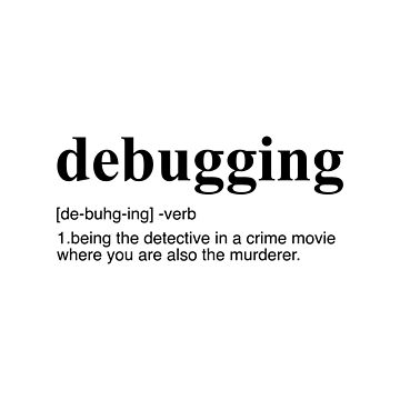 "Debugging Definition" Sticker by Evelyusstuff | Redbubble
