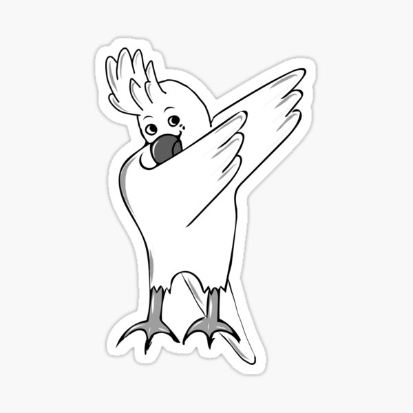 "Cockatoo - dab - parrot - dancing" Sticker for Sale by quali-shirts ...