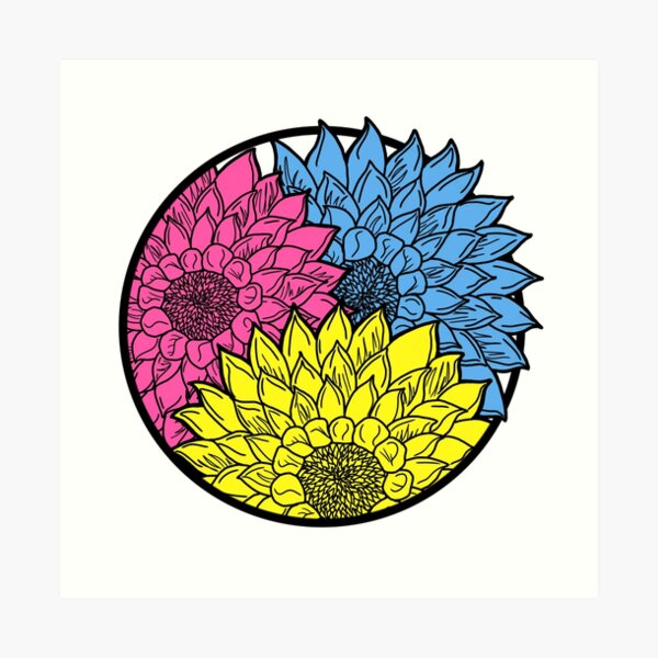 "Pansexual Pride Flower" Art Print for Sale by JaiSzos | Redbubble