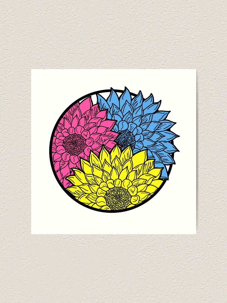 "Pansexual Pride Flower" Art Print for Sale by JaiSzos | Redbubble