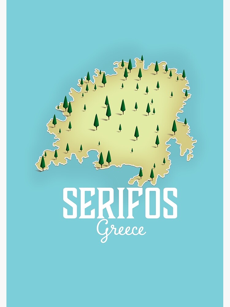 "Serifos Greece travel map" Poster by vectorwebstore | Redbubble