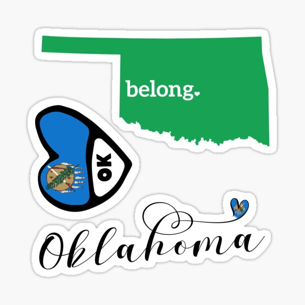 "Love Oklahoma Sticker Pack, Oklahoma Sticker Sheet" Sticker by ...