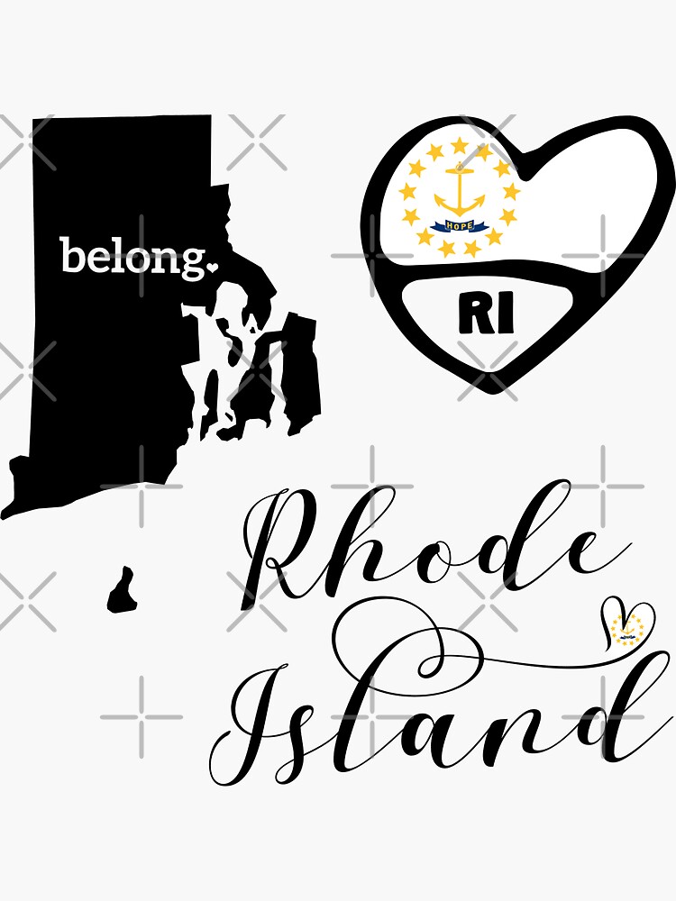 "Love Rhode Island Sticker Sheet, Rhode Island Sticker Pack" Sticker ...