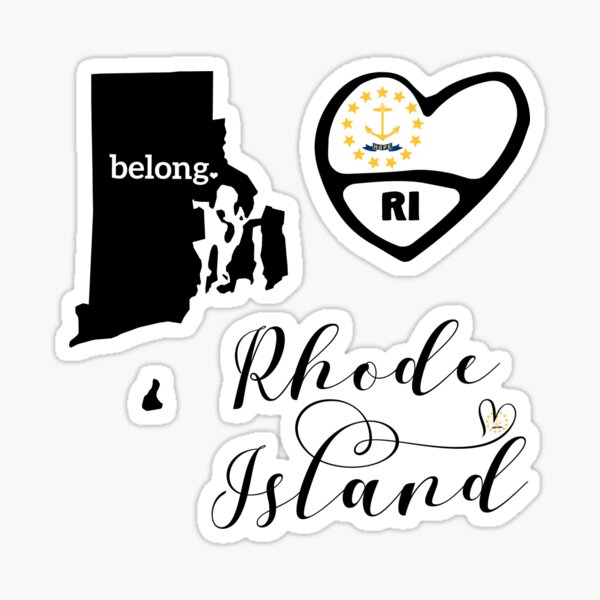 "Love Rhode Island Sticker Sheet, Rhode Island Sticker Pack" Sticker ...