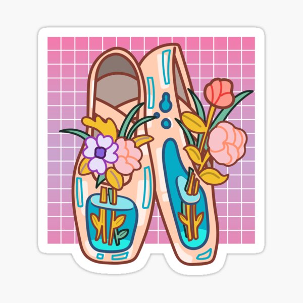 "Vaporwave Aesthetic Ballet Shoes" Sticker for Sale by AhegaoCulture ...