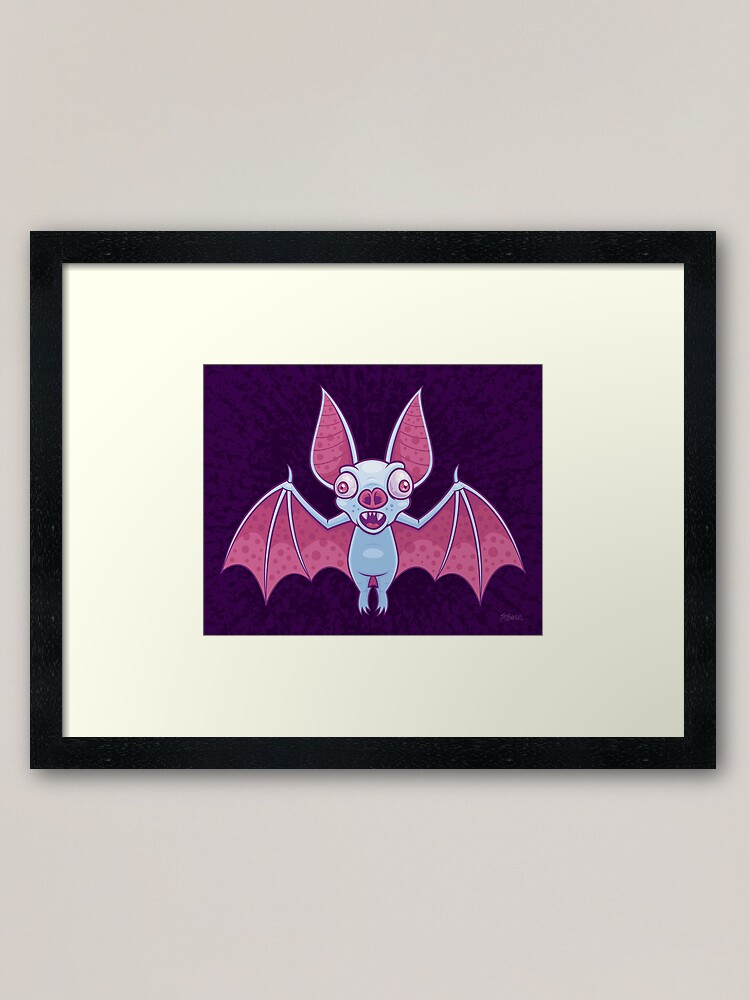 Albino Vampire Bat Framed Art Print For Sale By Fizzgig Redbubble