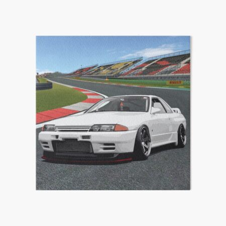 "R32 GT-R race car Cartoon" Art Board Print by ToonMyRide | Redbubble