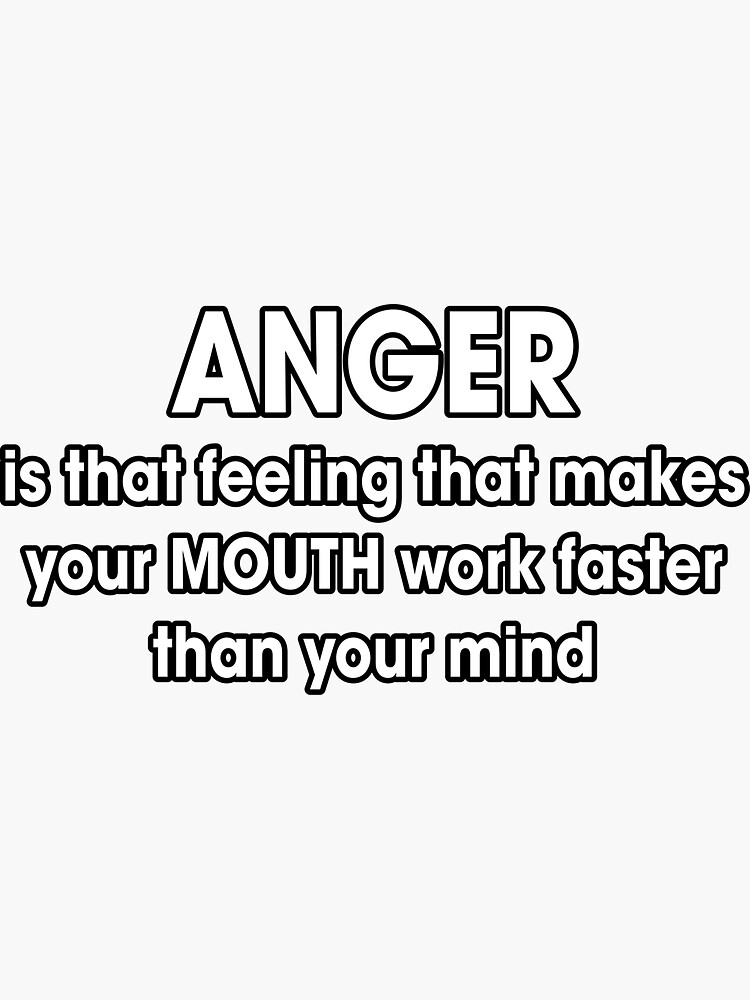 "Anger Definition" Sticker for Sale by LetShirtSay | Redbubble