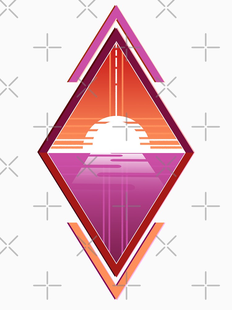 "Synthwave Lesbian Flag" T-shirt for Sale by spadenightmaren ...