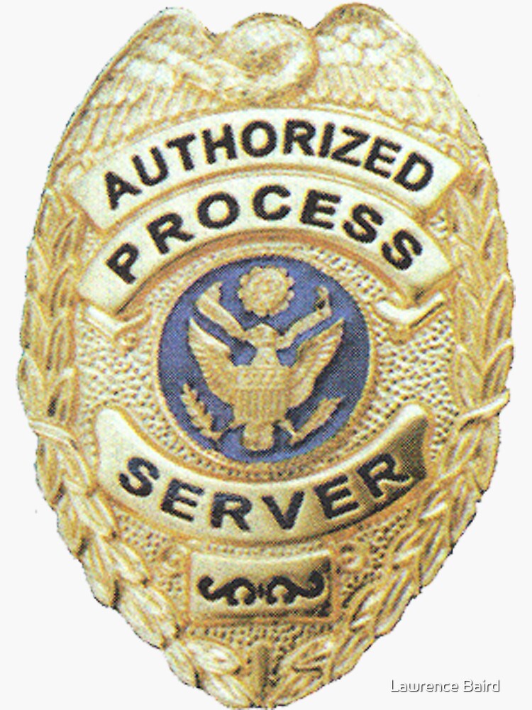 "Process Server" Sticker for Sale by lawrencebaird | Redbubble