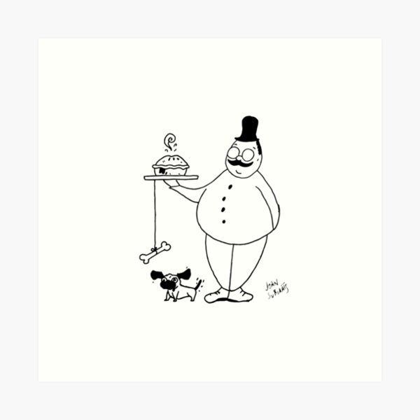 "Chips & Marmite with a pie (and a duck's bone)" Art Print by ...