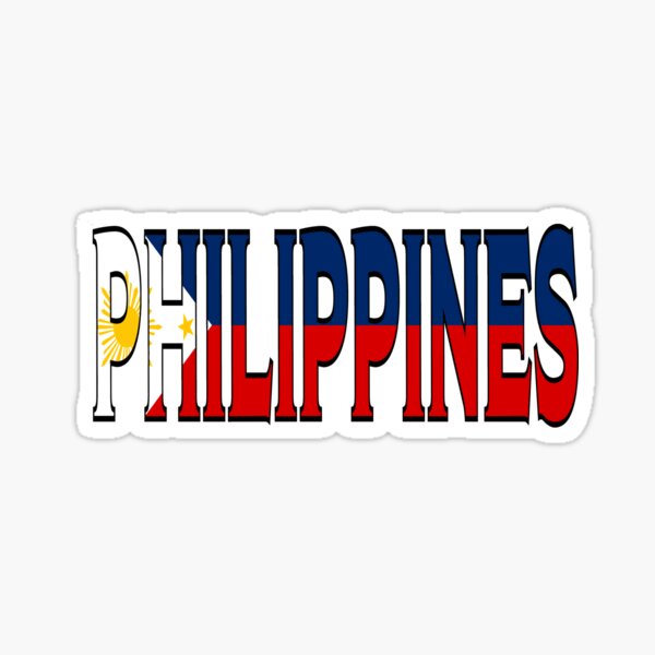 "Philippines Font With Philippine Flag" Sticker for Sale by Havocgirl ...