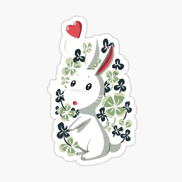 "Clover Bunny" Sticker for Sale by freeminds | Redbubble