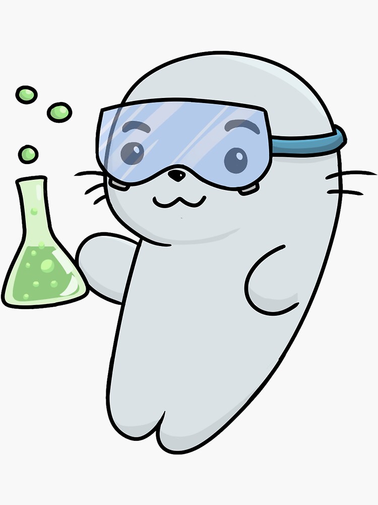 "Science Seal!" Sticker for Sale by squarestingray | Redbubble