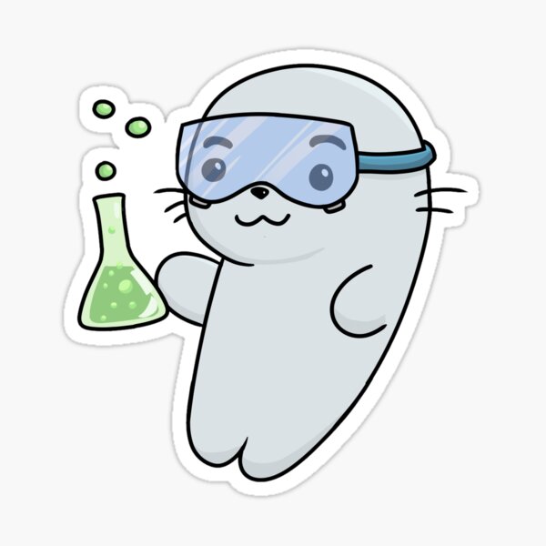 "Science Seal!" Sticker for Sale by squarestingray | Redbubble