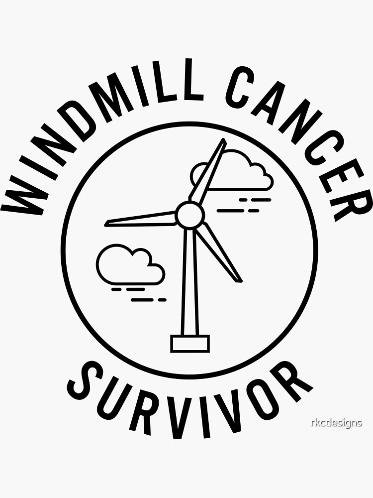 "Windmill Cancer Survivor" Sticker for Sale by rkcdesigns | Redbubble