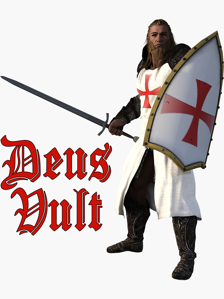 "Deus Vult - The Crusader heroes!" Sticker for Sale by andyrenard ...