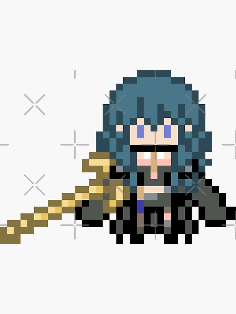 "Fire Emblem Three Houses Pixel Female Byleth Sticker" Sticker for Sale ...