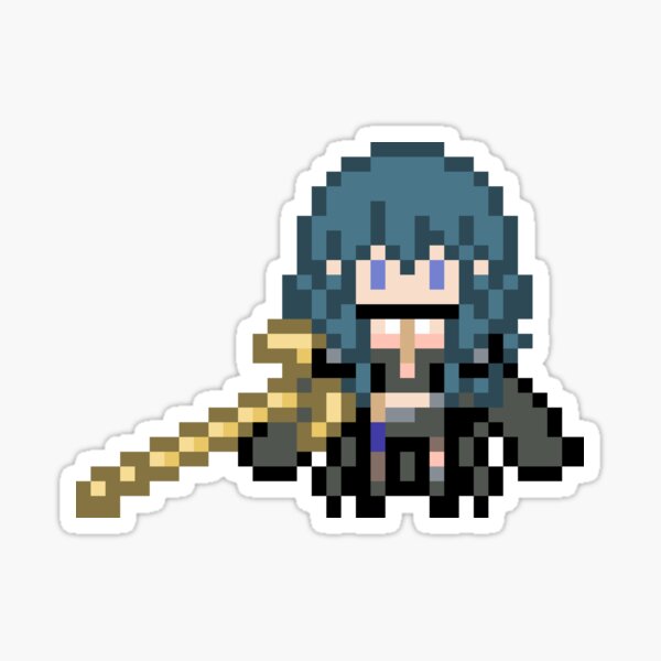 "Fire Emblem Three Houses Pixel Female Byleth Sticker" Sticker for Sale ...