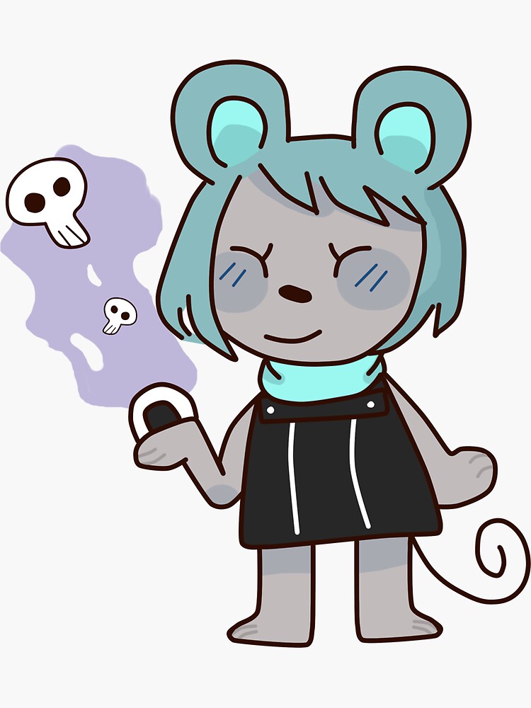 "ACNL Fuuka" Sticker for Sale by MilfCarton | Redbubble