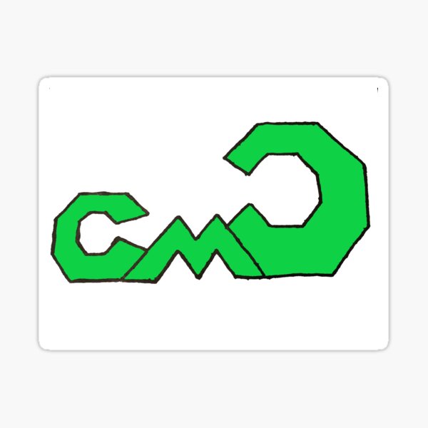 "Creative Menace Customs "CMC" Green Logo" Sticker for Sale by ...