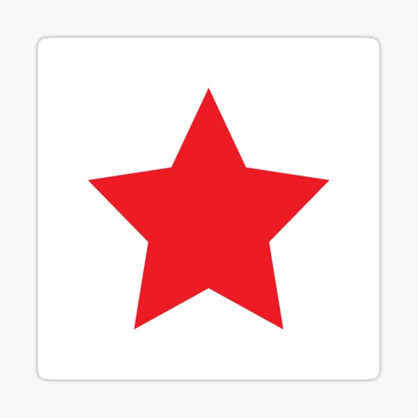 "Solid Red Star" Sticker for Sale by RetroCave | Redbubble