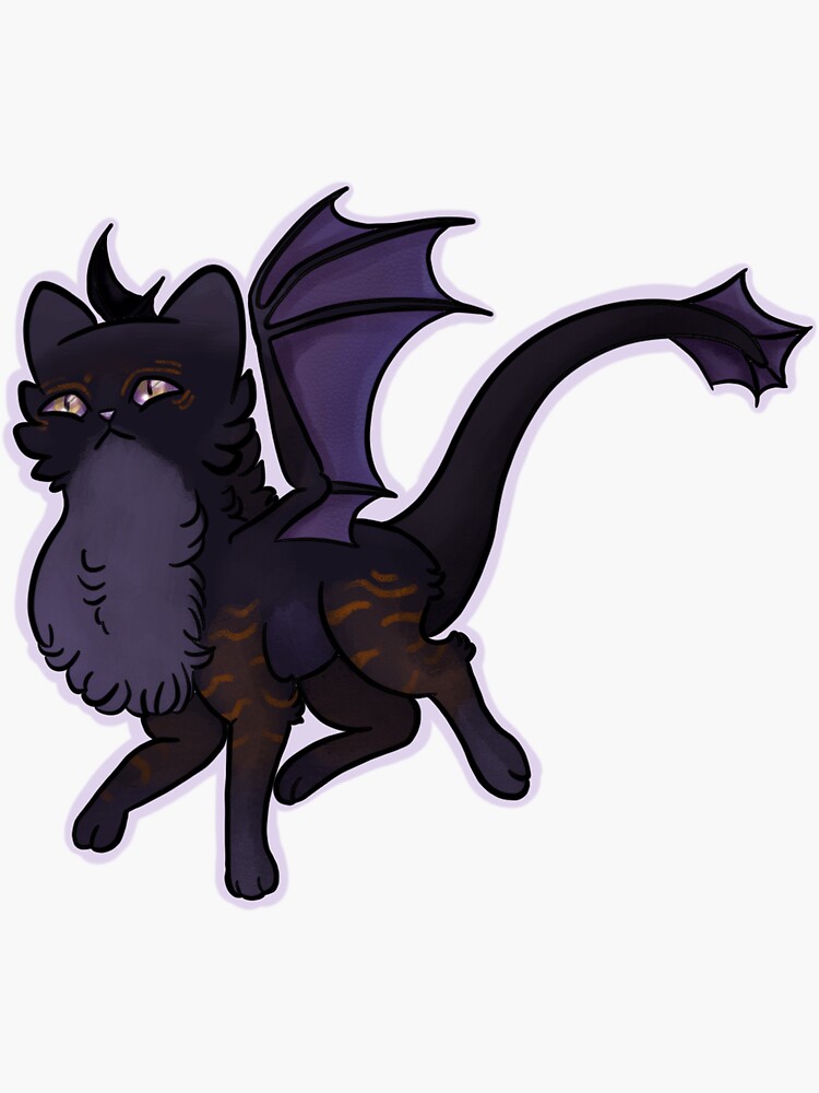"bat cat " Sticker by Minka1MK | Redbubble