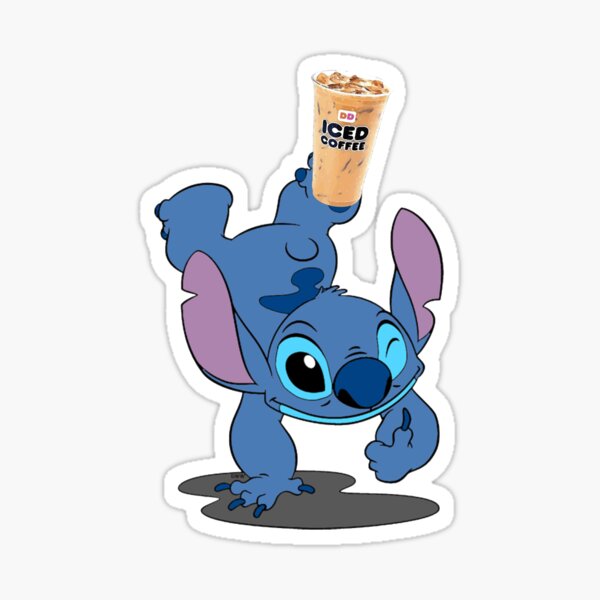 "Caffeinated Stitch" Sticker for Sale by ss52 | Redbubble