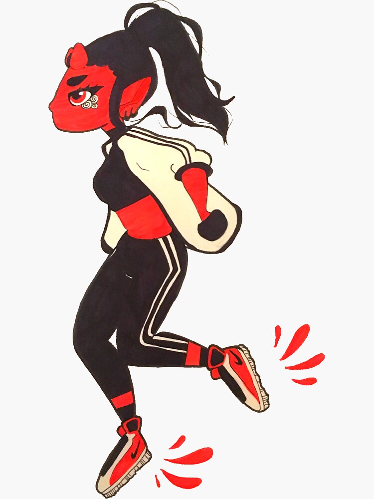 "Fashion Demon " Sticker for Sale by GreenieBeany | Redbubble