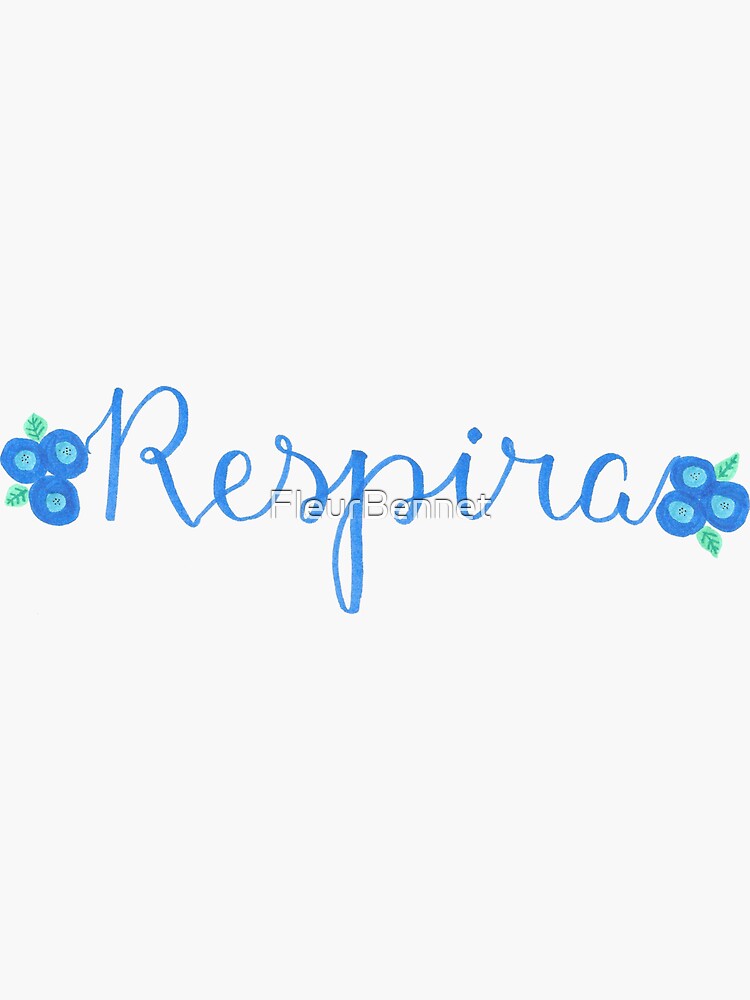 "Respira" Sticker for Sale by FleurBennet | Redbubble
