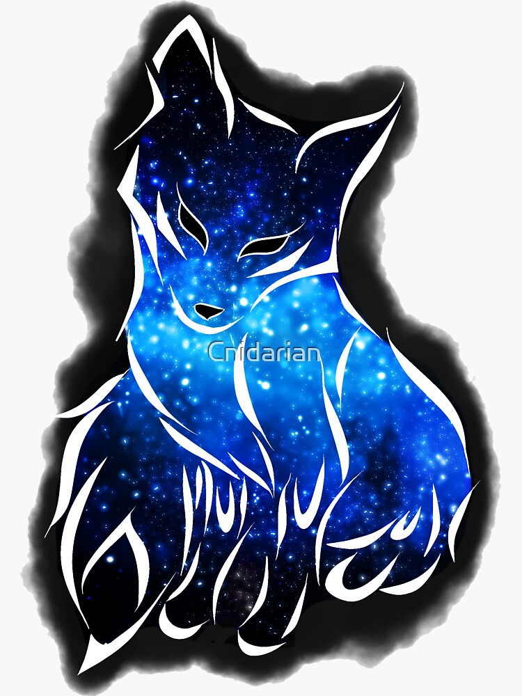 "Galaxy Fox" Sticker for Sale by Cnidarian | Redbubble