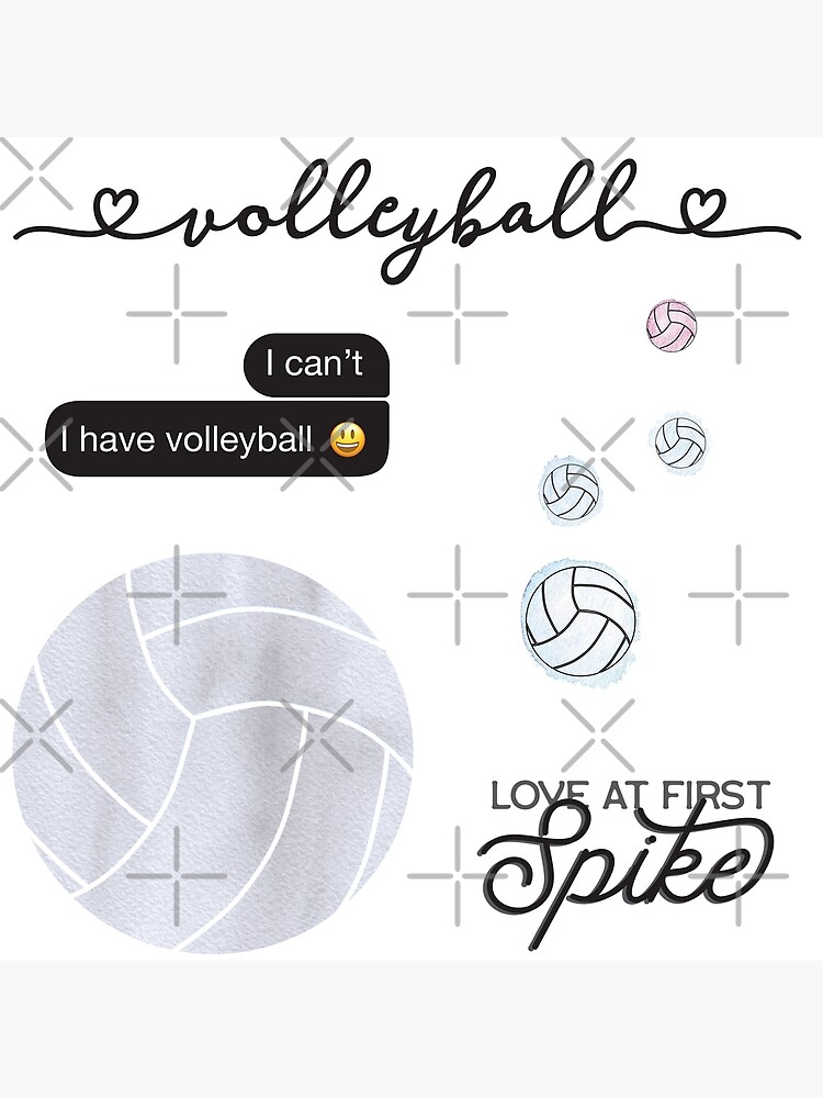 "Black Watercolor Volleyball Sticker Pack" Poster for Sale by The-Goods ...