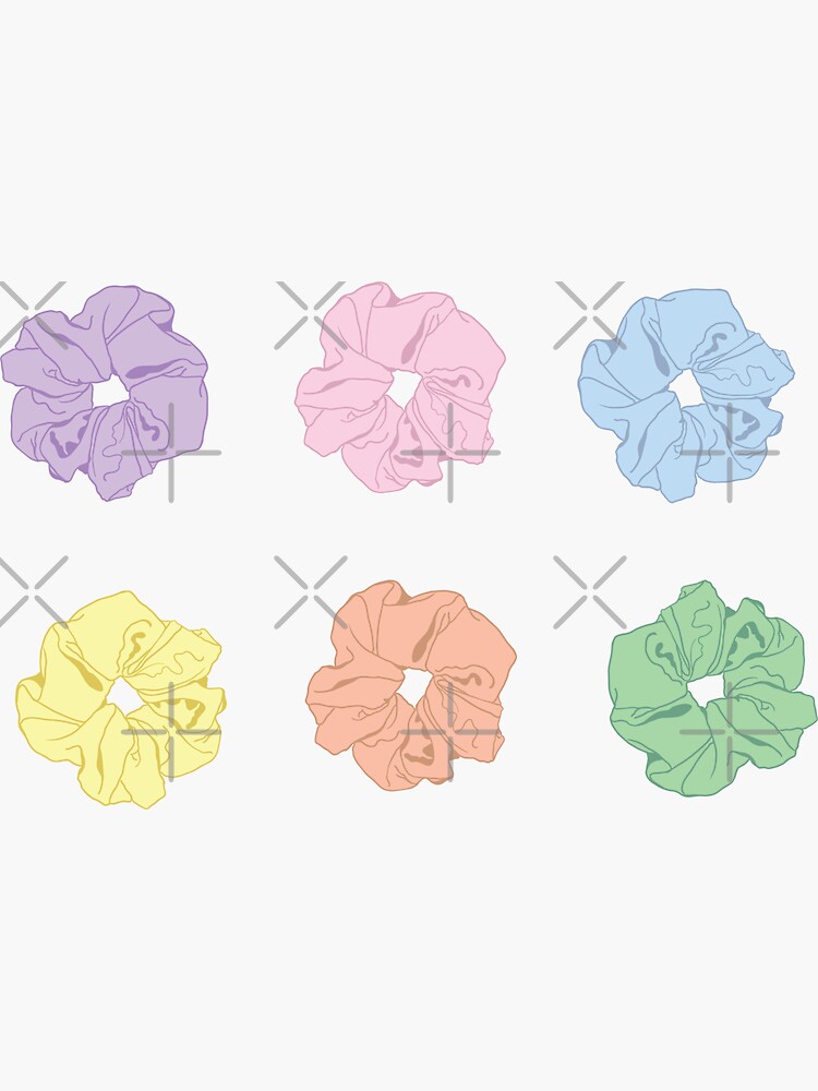 "Pastel Perfect Scrunchie Pack" Sticker for Sale by logankinkade ...