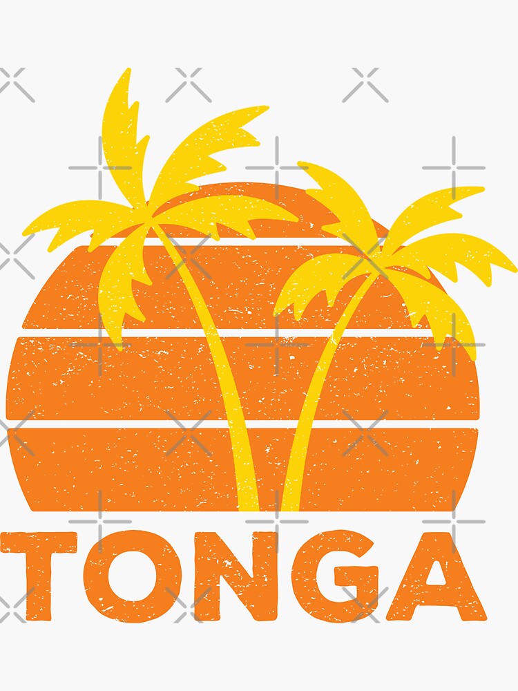 "Tonga Retro" Sticker for Sale by teesaurus | Redbubble