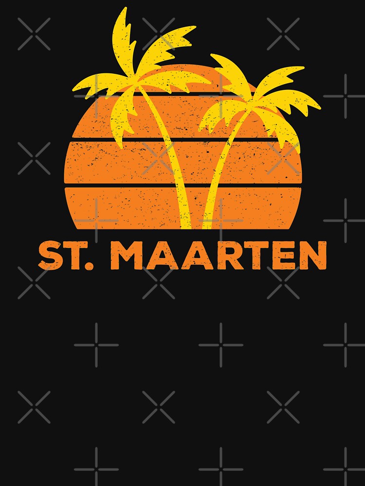 "St. Maarten Retro" T-shirt for Sale by teesaurus | Redbubble | st ...