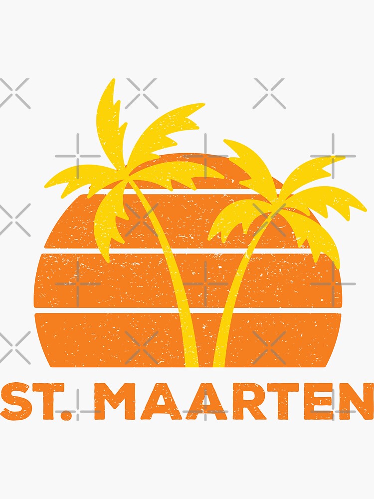 "St. Maarten Retro" Sticker for Sale by teesaurus | Redbubble