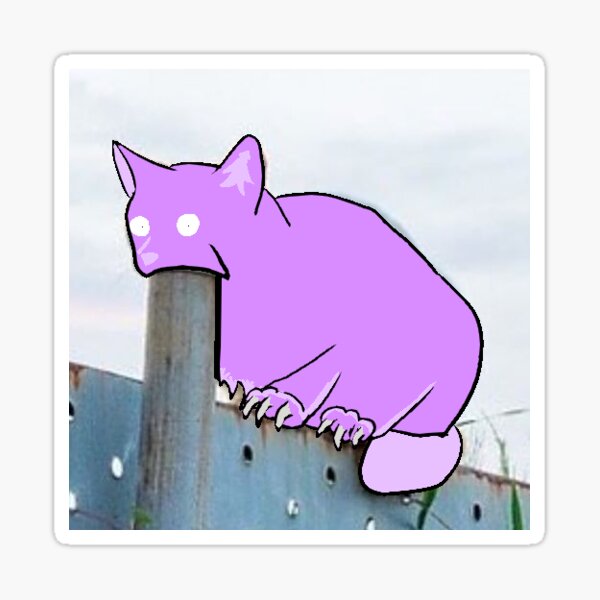 "Cursed Cat Image" Sticker for Sale by Mangafangirl | Redbubble