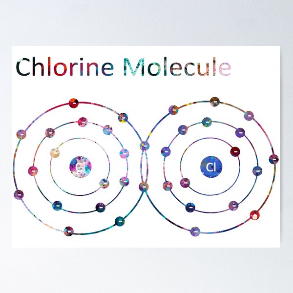 "Chlorine Molecule" Poster for Sale by EvasDreams | Redbubble