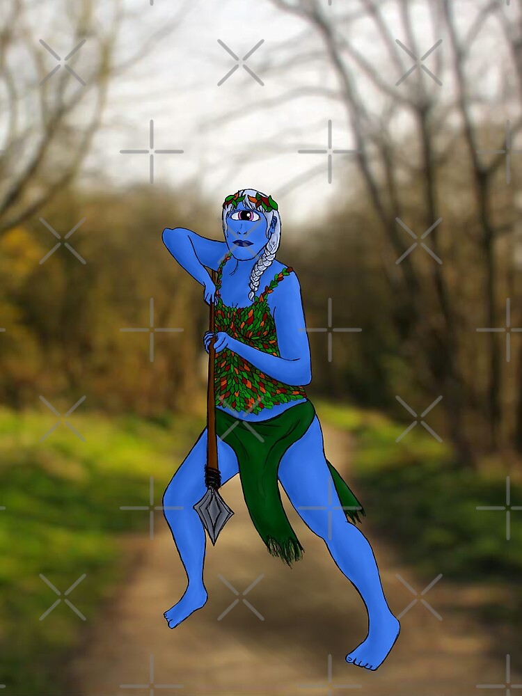 Female cyclops warrior drawing Premium Matte Vertical Poster sold by ...