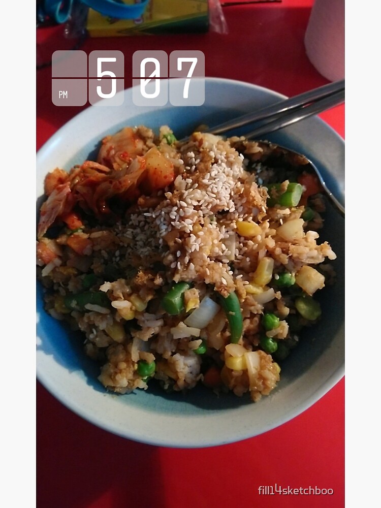 "5.07 fried rice " Sticker for Sale by fill14sketchboo | Redbubble