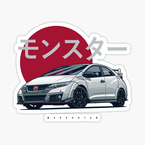 "Civic Type R" Sticker for Sale by OlegMarkaryan | Redbubble