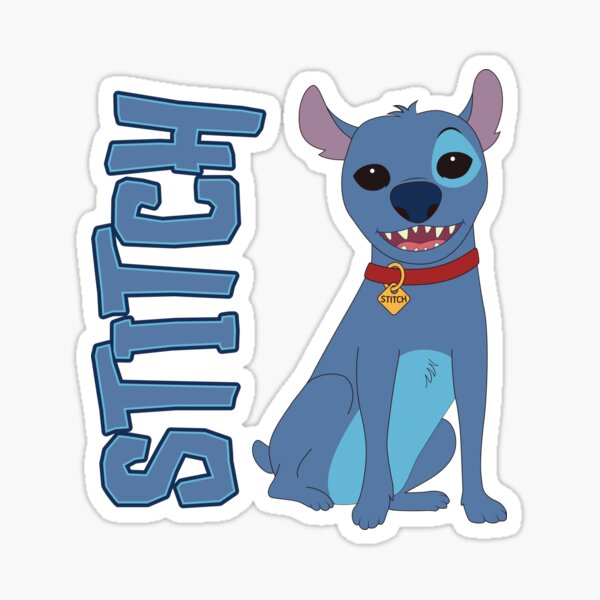 "Stitch Dog - © GraphicLoveShop" Sticker by graphicloveshop | Redbubble