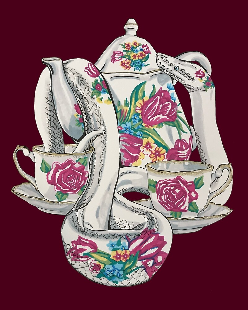 "Snake Tea Set" by RaLiz | Redbubble