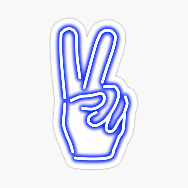 "Neon Peace Sign " Sticker for Sale by isabellamcd99 | Redbubble