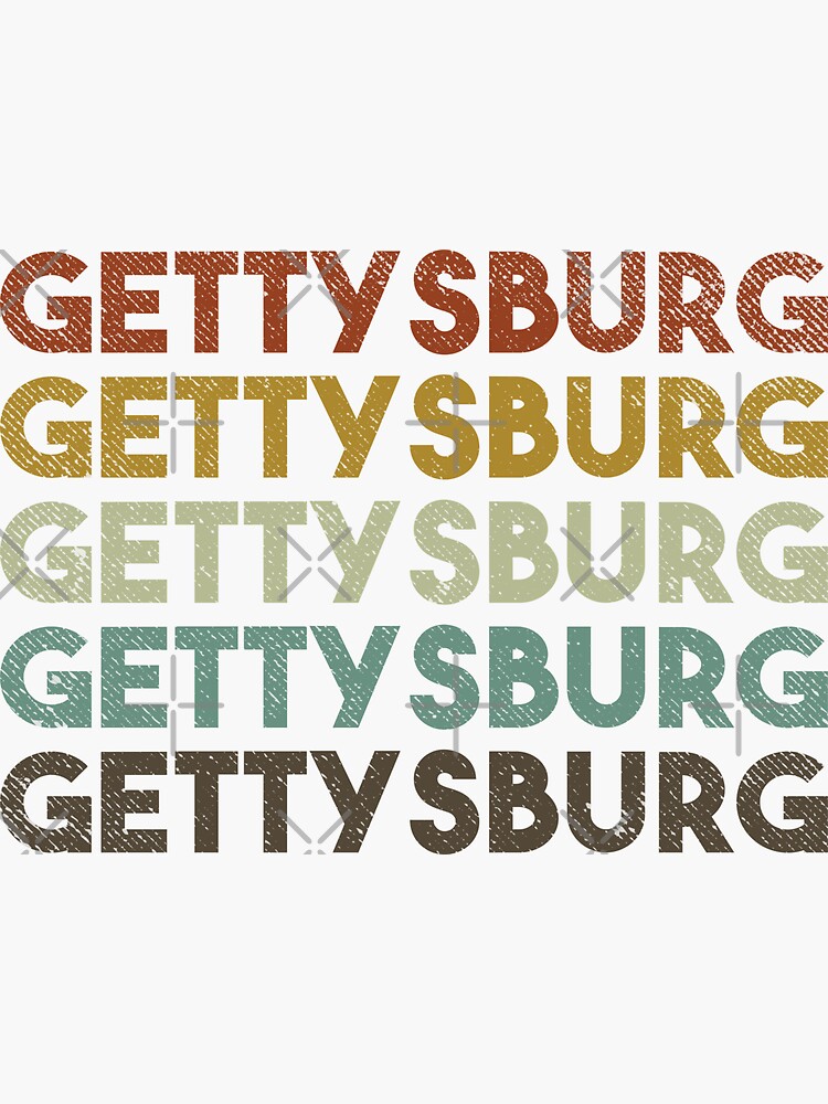 "Retro Gettysburg Pennsylvania" Sticker for Sale by Bryce-LiSi | Redbubble